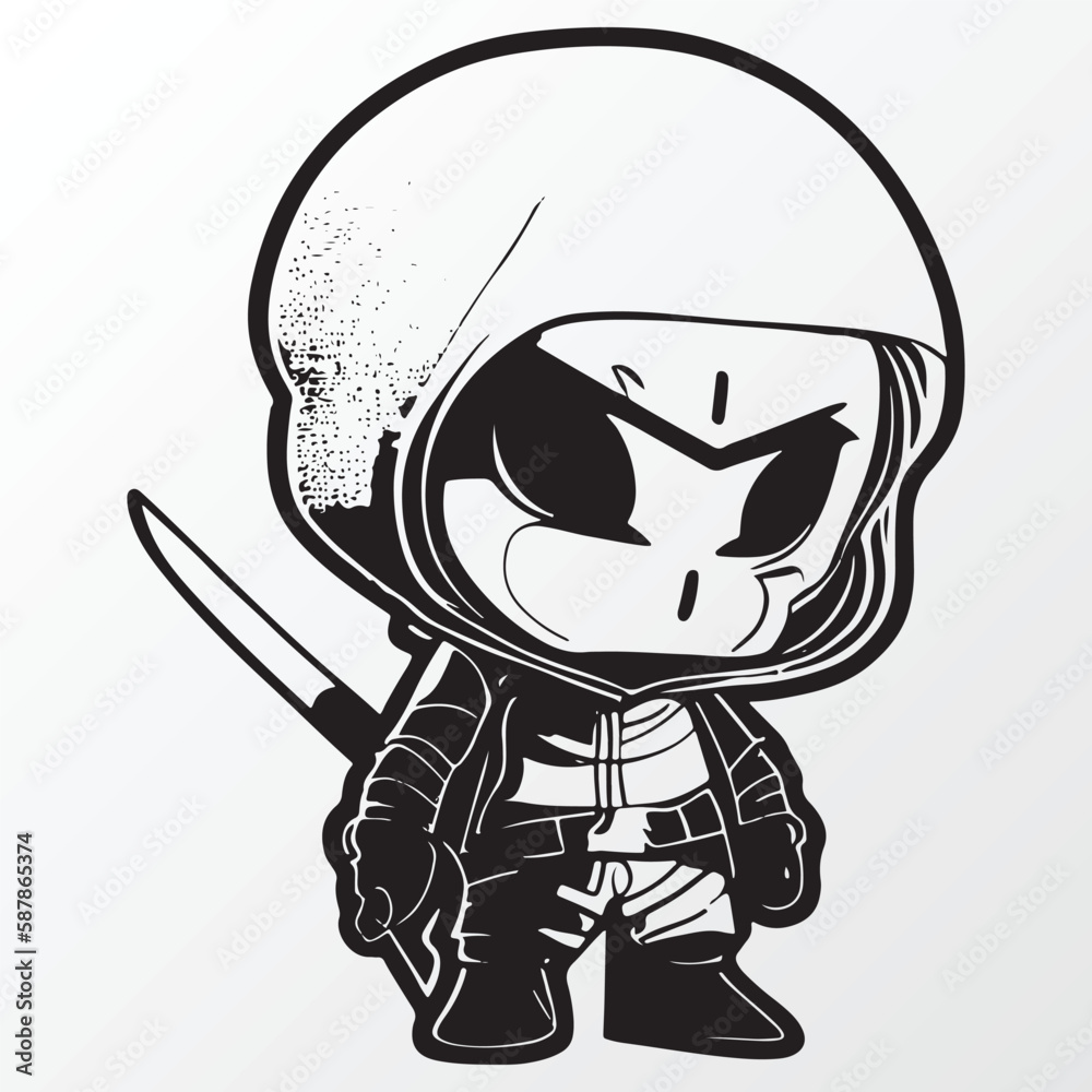 Cartoon skull character sketch in anime style Stock Vector | Adobe Stock