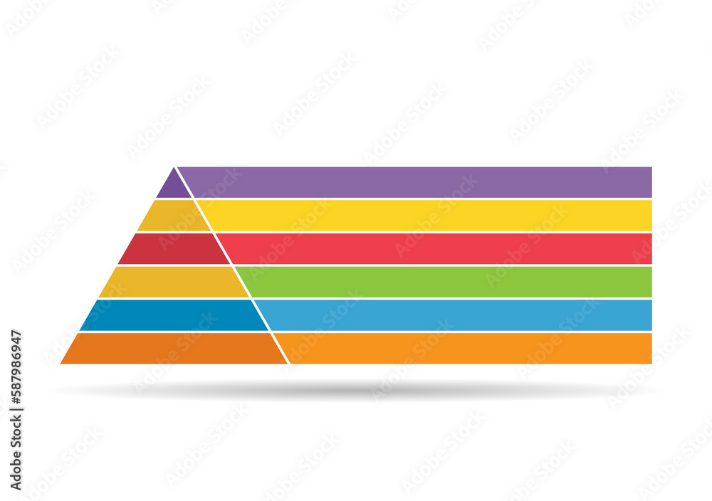 Pyramid infographic chart layout shadow, info modern concept step ...