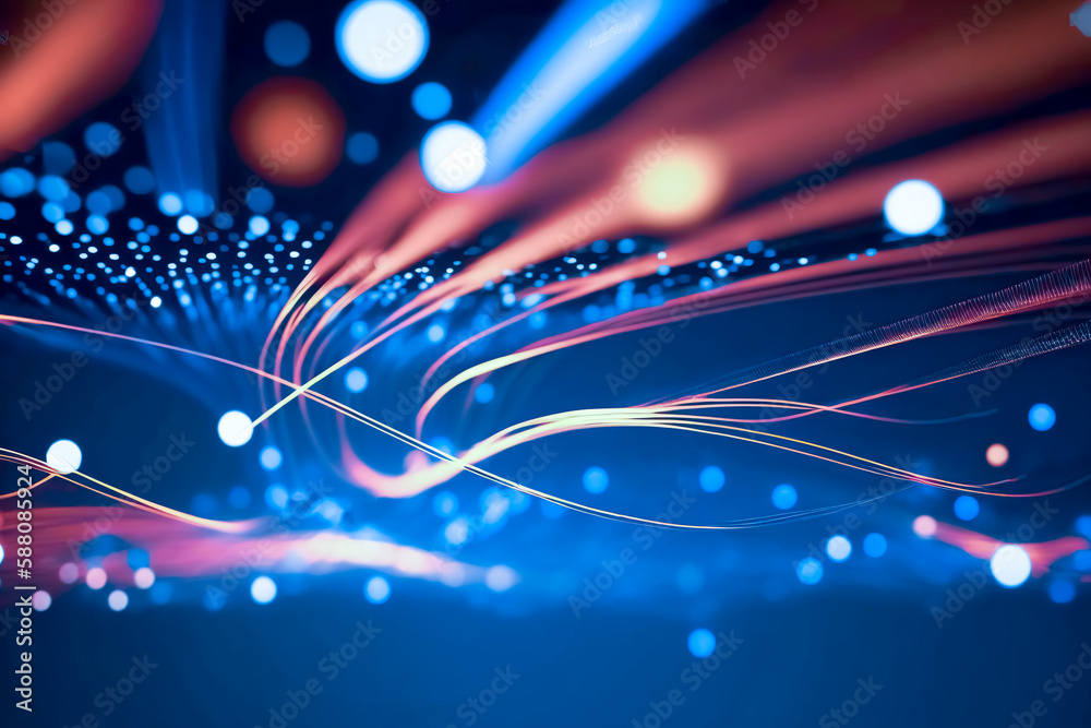 An Eye-Catching Illustration of Vibrant Colored Light Rays Radiating on ...