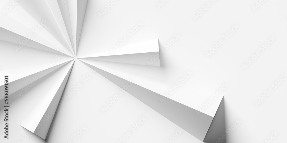 Large white triangle shapes from center geometrical background ...