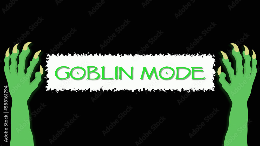 Goblin hands with long claws on a black background, Goblin mode ...