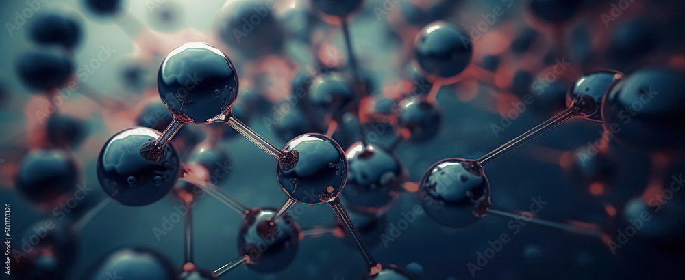 Molecule Model Structure, Atoms background. nanotechnology graphene ...