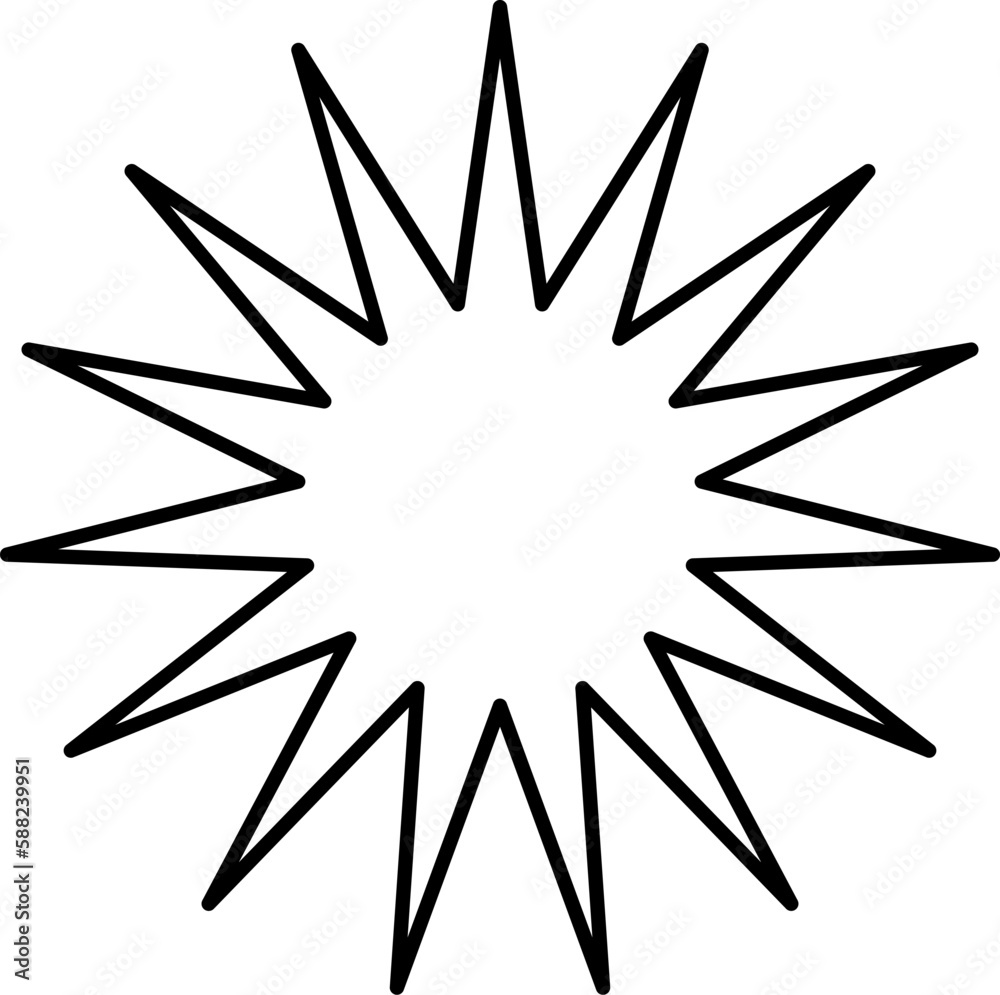 Star icon. Shiny and sparkle pictogram, blink glitter and glowing ...