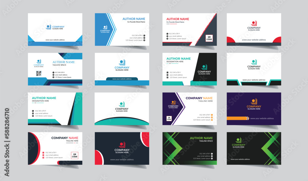 Clean modern and corporate luxury business card design template or ...