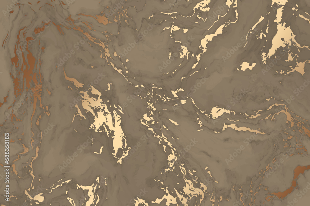 Modern beige and golden background. Gold marble texture. Golden veins ...
