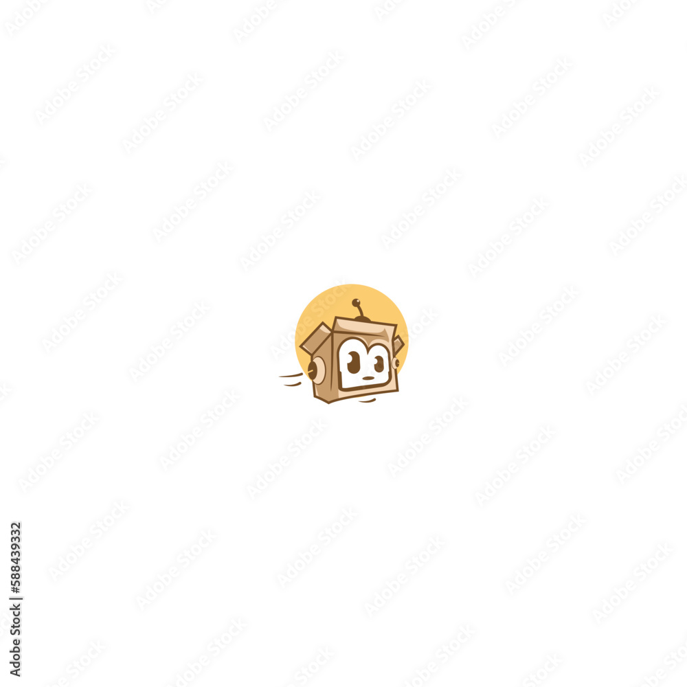 Delivery box bot cute logo for illustration, symbol, business, delivery ...