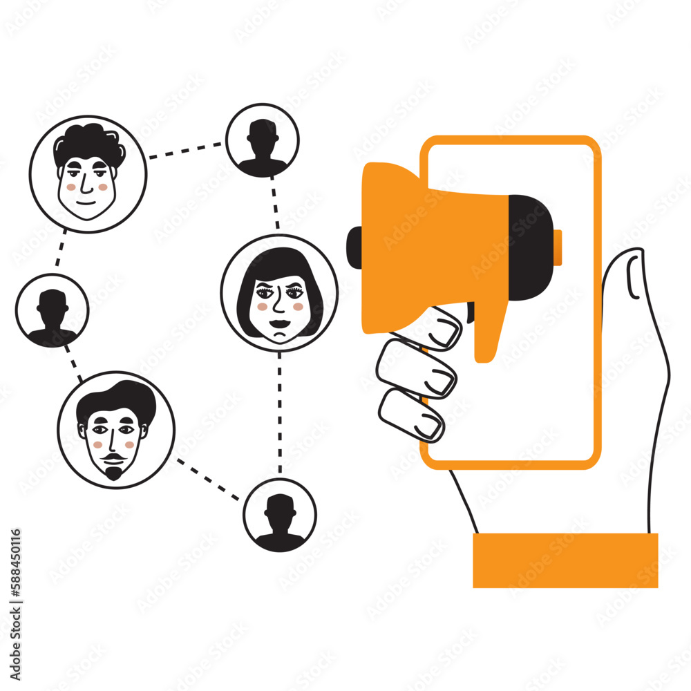 Network marketing, referral program.Refer a friend concept.Business ...