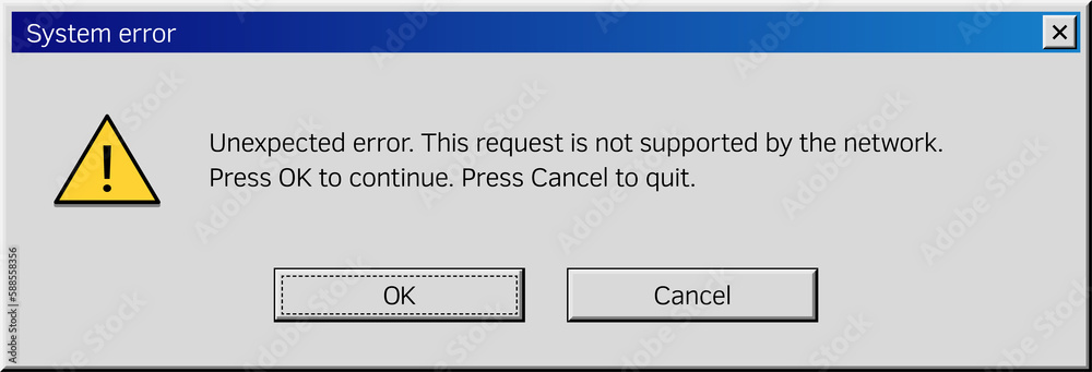 Error message window screen, computer warning Stock Illustration ... Error message window screen, computer warning Stock Illustration ...