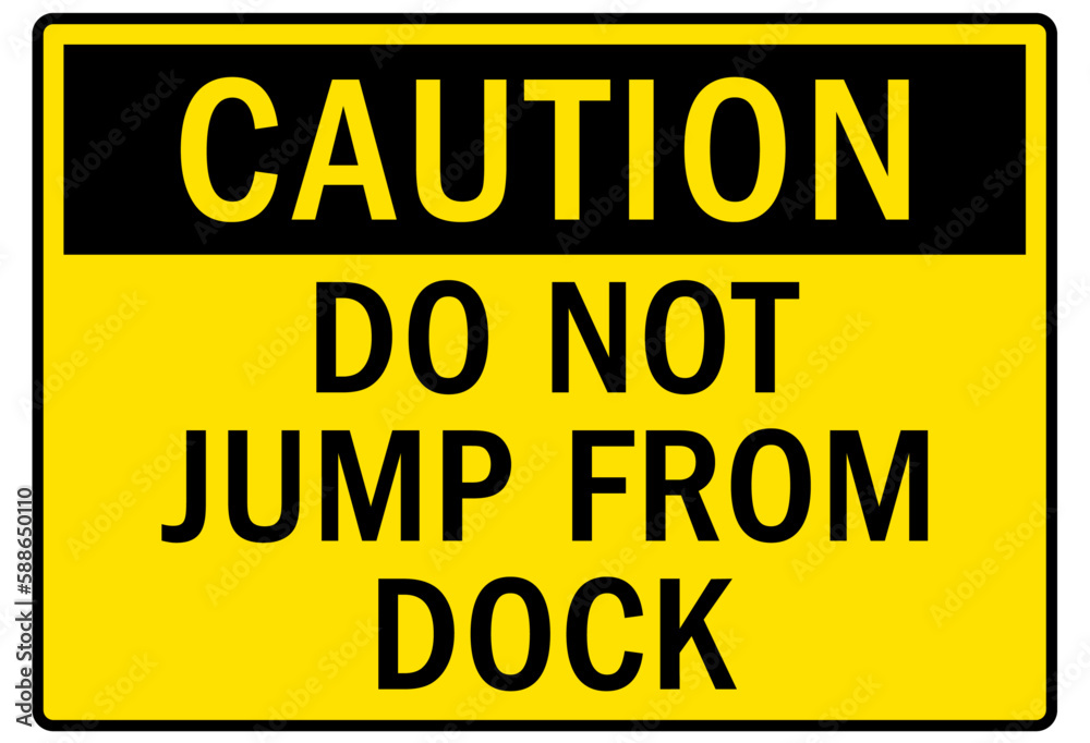 Image vectorielle Stock Loading dock sign and labels do not jump from ...