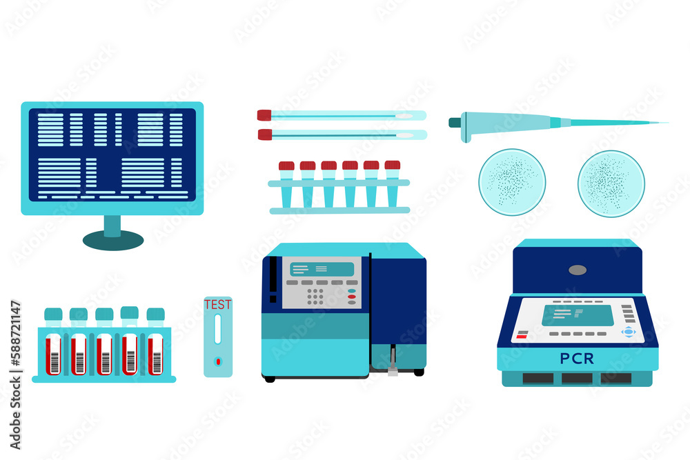Diagnostic method. Laboratory equipment: Cytometer, PCR amplification ...