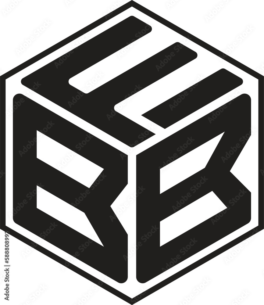 FBB letters logo with a polygon shape design Stock Vector | Adobe Stock