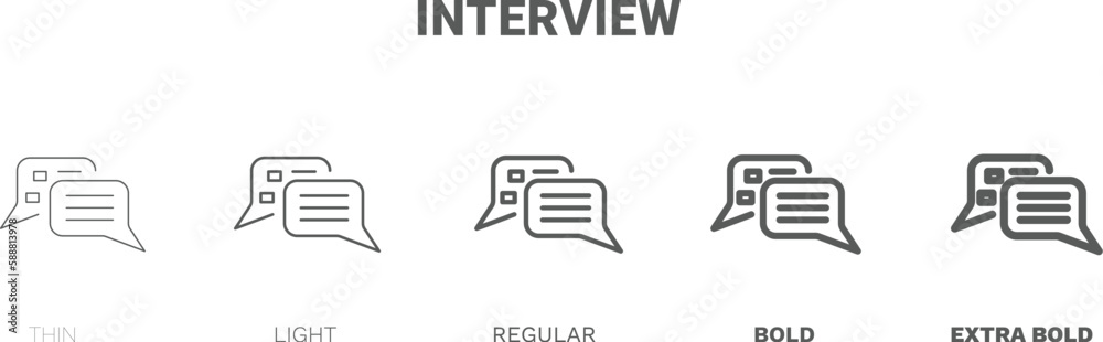interview icon. Thin, regular, bold and more interview icon from Human ...