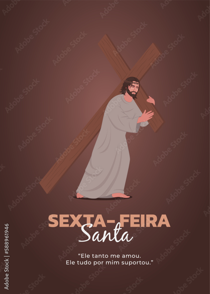 Jesús cargando la cruz. Semana Santa. Viernes Santo. Jueves Santo ...
