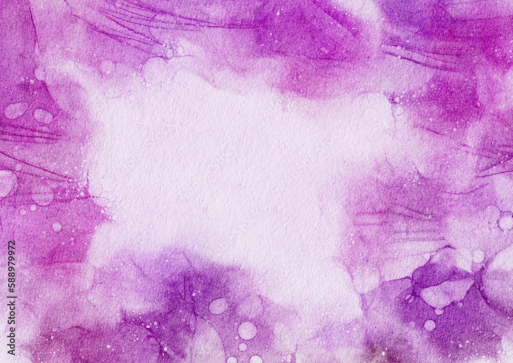 Abstract pink painted watercolor paper background texture, pastel ...