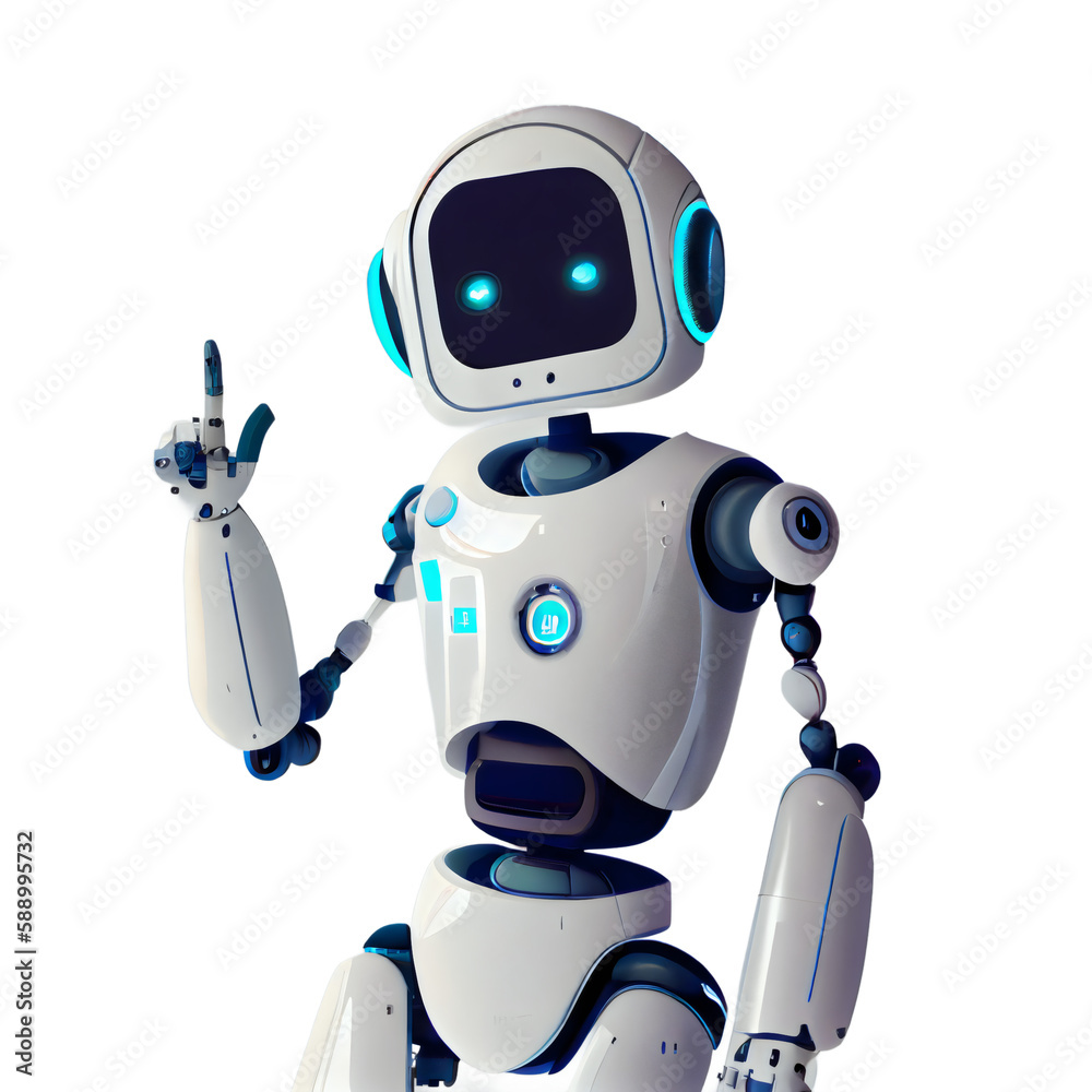 chatbot thinking on transparent background, chatgpt, AI robot ...