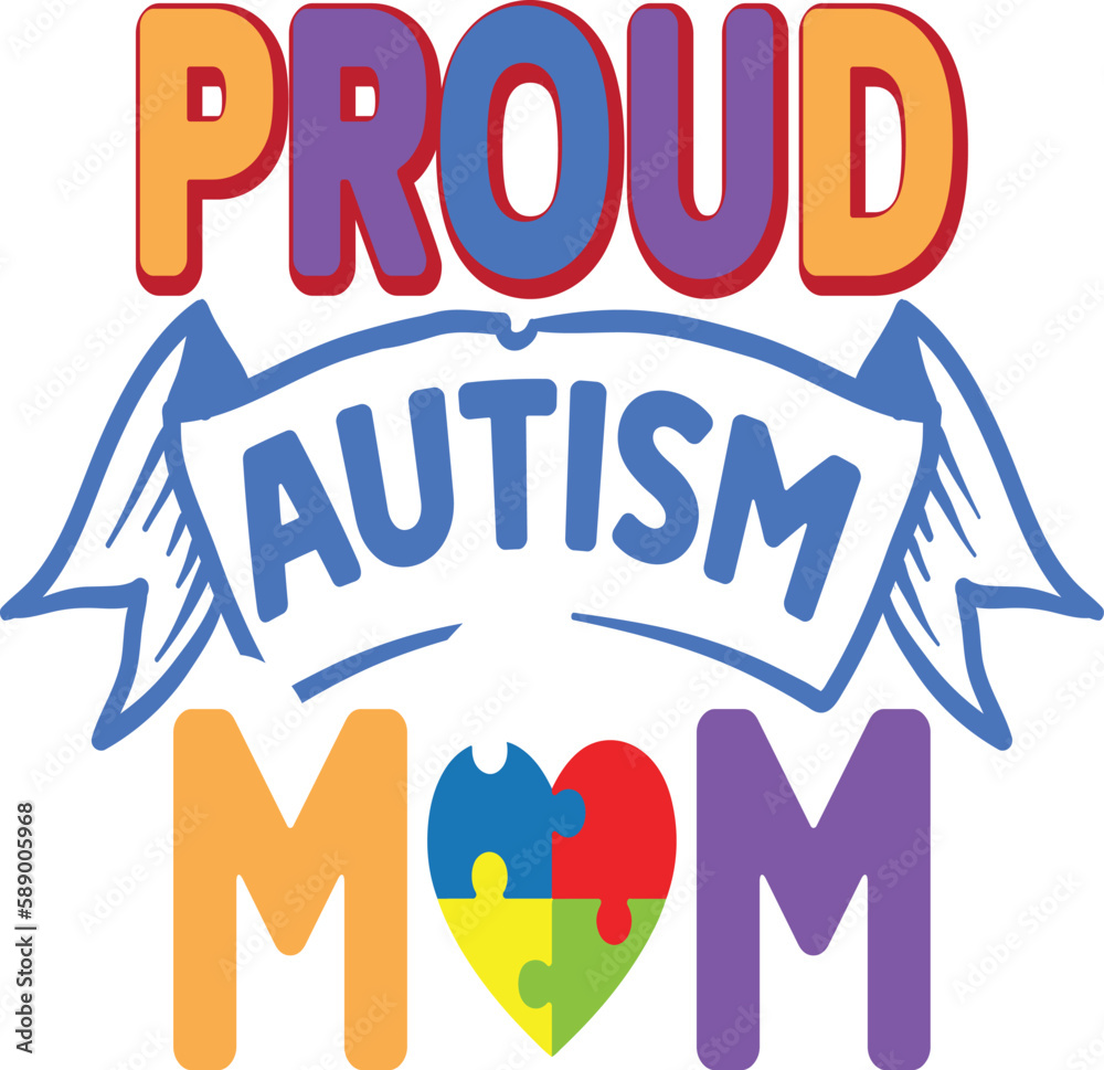 Autism Awareness Vector Illustrations, Autism Awareness t shirt design ...