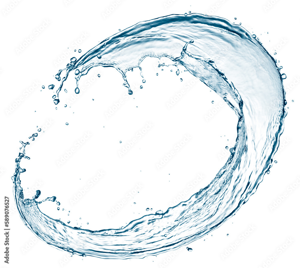Curve water splash isolated Stock Photo | Adobe Stock