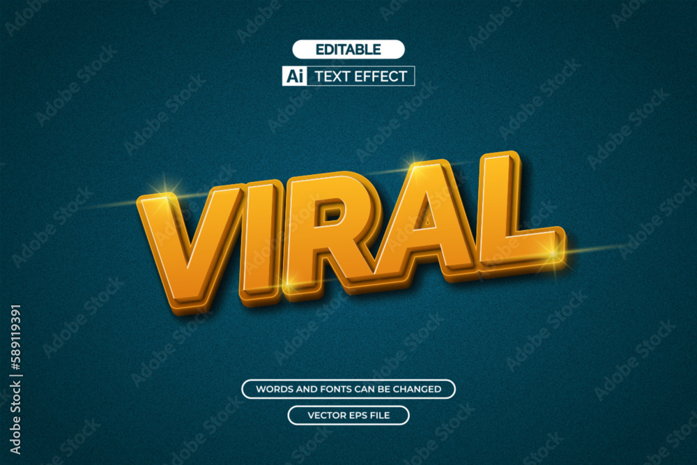 Viral text effect Stock Vector | Adobe Stock