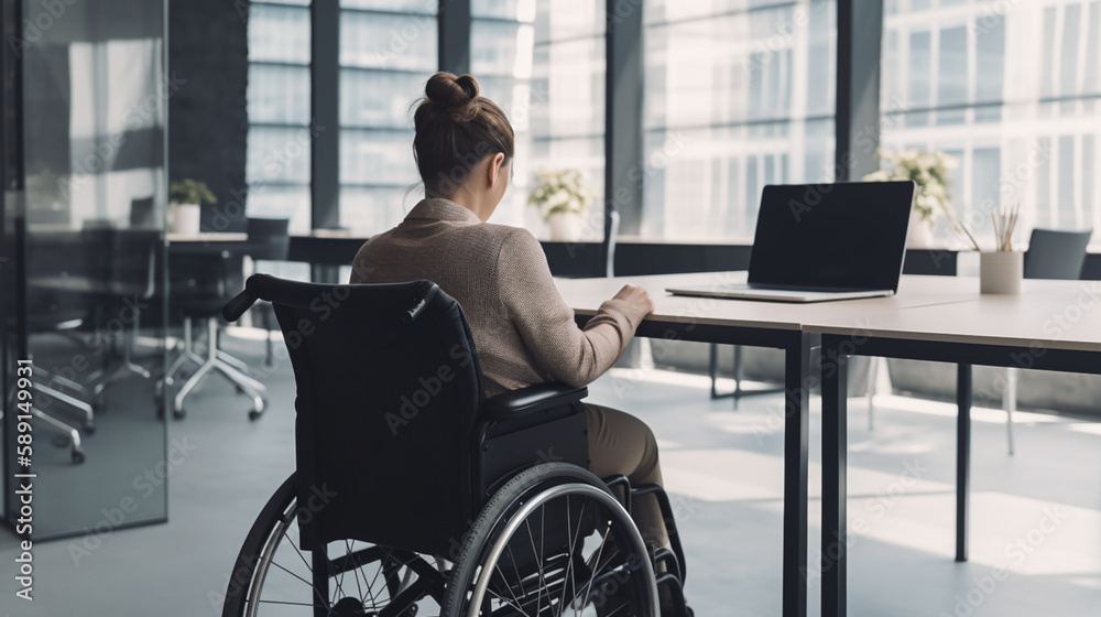 Fictional Person, Working from Anywhere: A Person in a Wheelchair Using ...