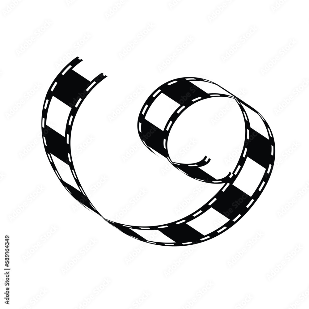 Film strip set vector image. Set of realistic film or movie reels ...