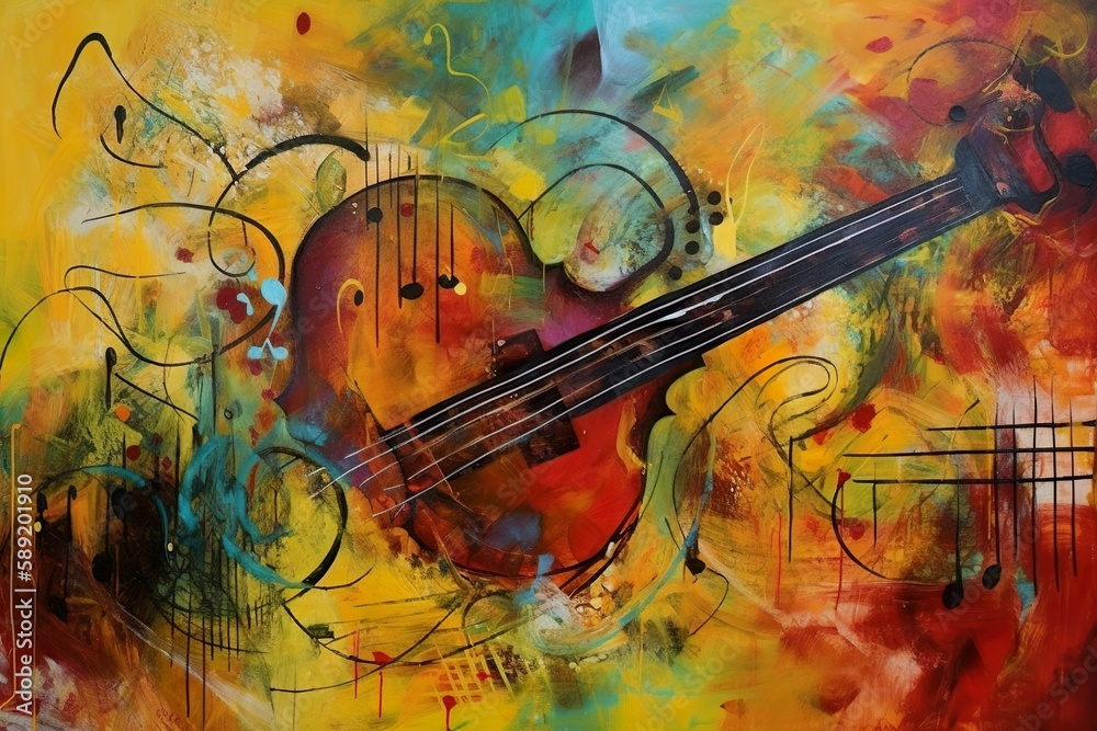 Ilustrace Musical Abstractions, image that evokes the emotion and ...