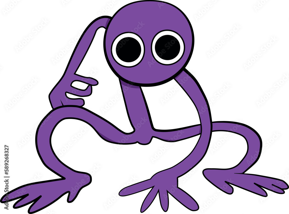 Vector de Stock purple monster rainbow friends vector | Adobe Stock