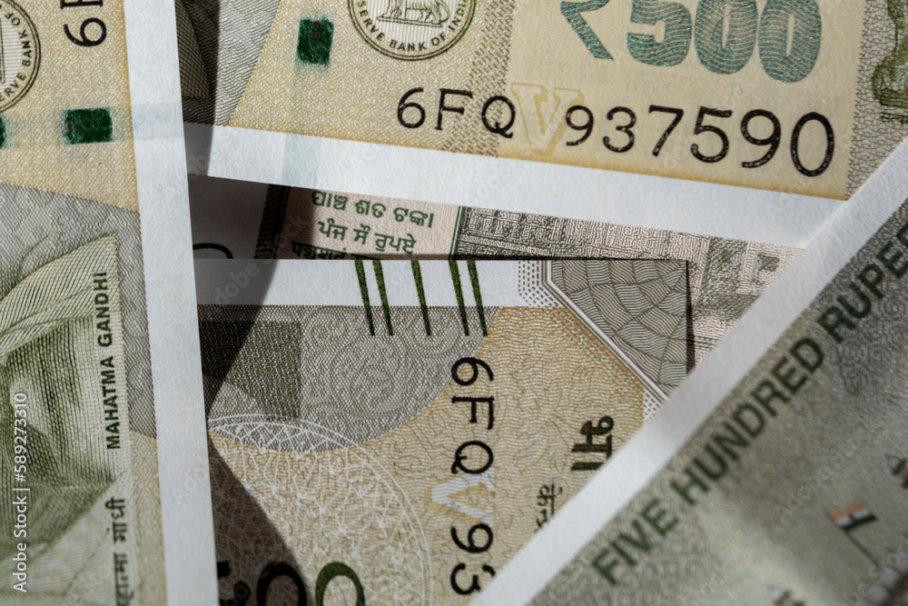 indian rupee, five hundred rupee note texture background. huge cash in ...