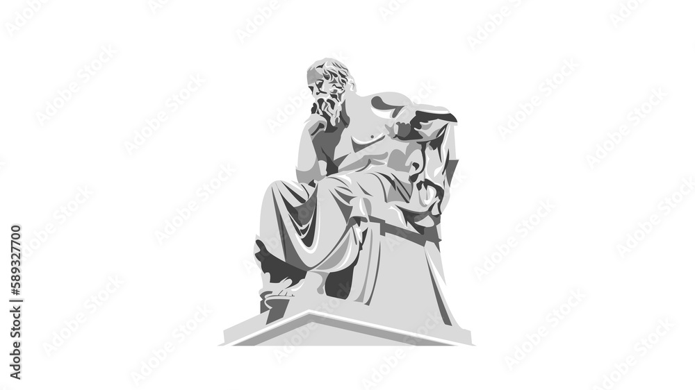 Statue of a Socrates (Ancient Greek Philosopher, history) Stock ...