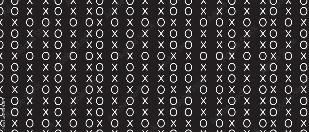 Numbers background. Pattern on black background. Hand drawn white ...