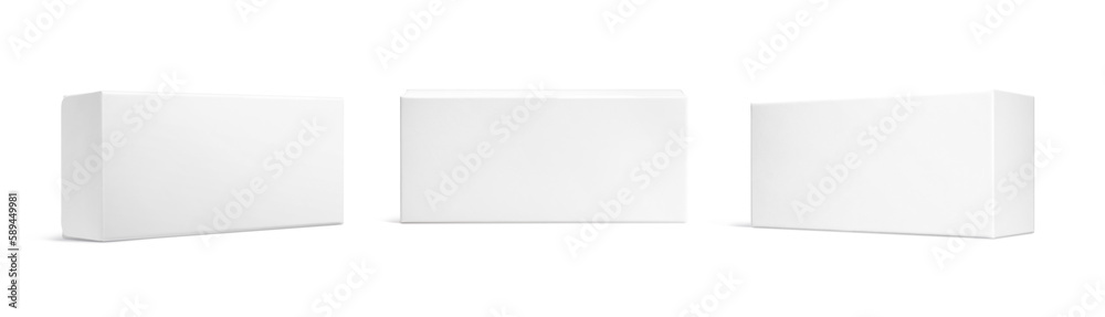 product packaging box empty box mockup isolated on white background PNG ...