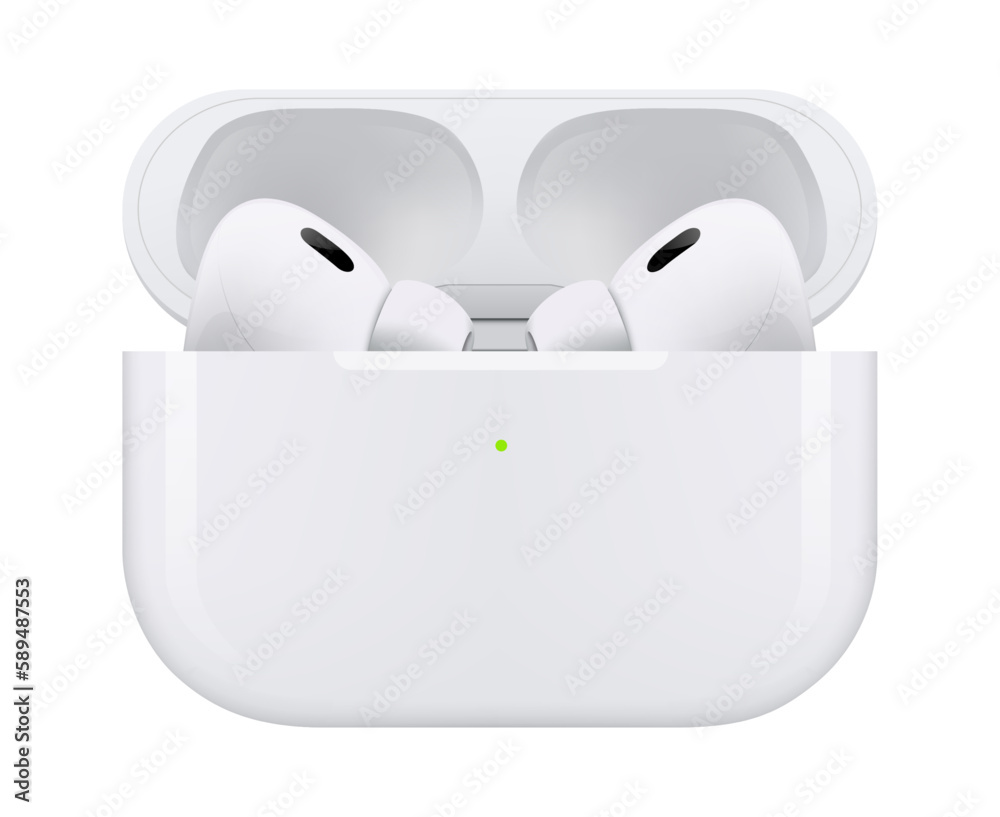 All New AirPods Pro 2nd Generation in MagSafe Charging Case, white ...