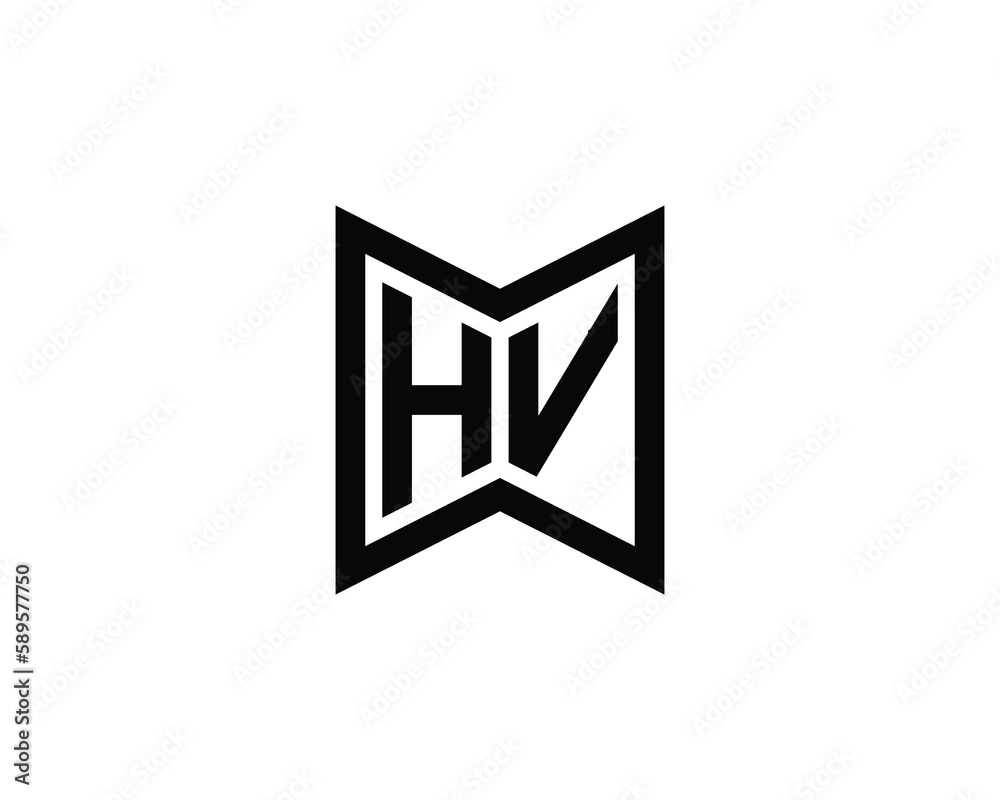 HV Logo design vector template Stock Vector | Adobe Stock