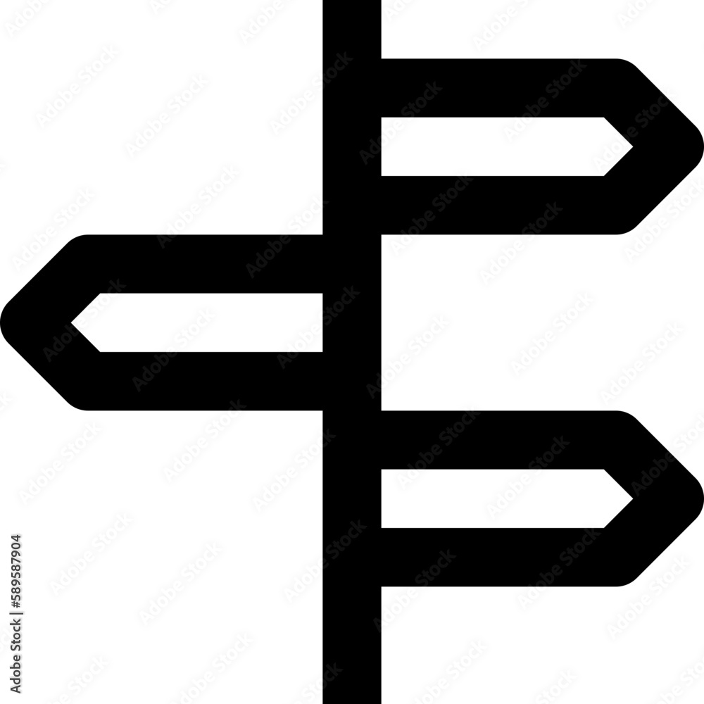 signpost black outline icon Stock Vector | Adobe Stock