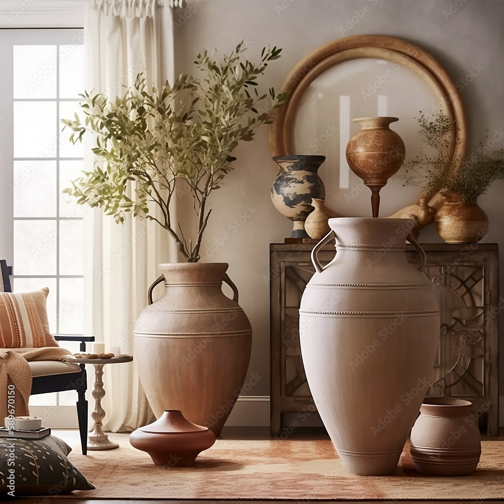 vase on the table, earth made vace, flowers in a vase, old type of vase ...