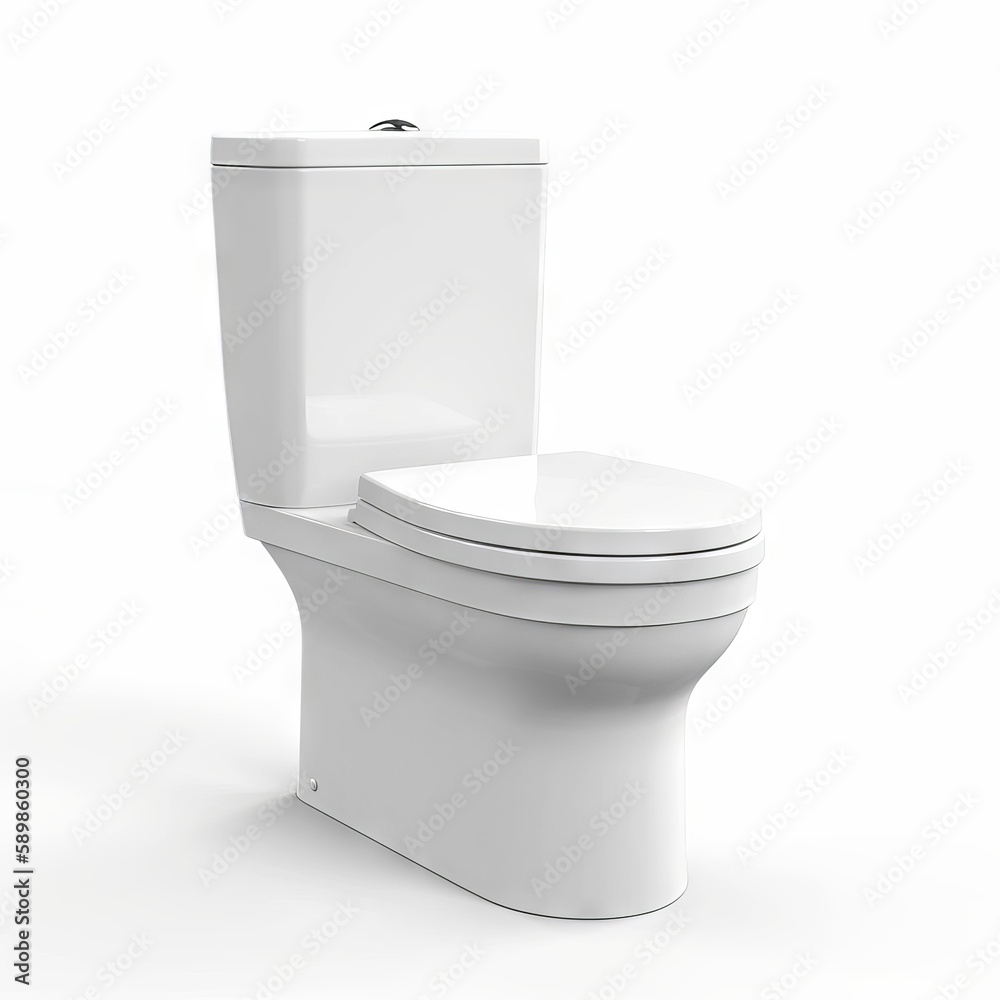 Unique modern toilet commode in white background dynamic lighting ...