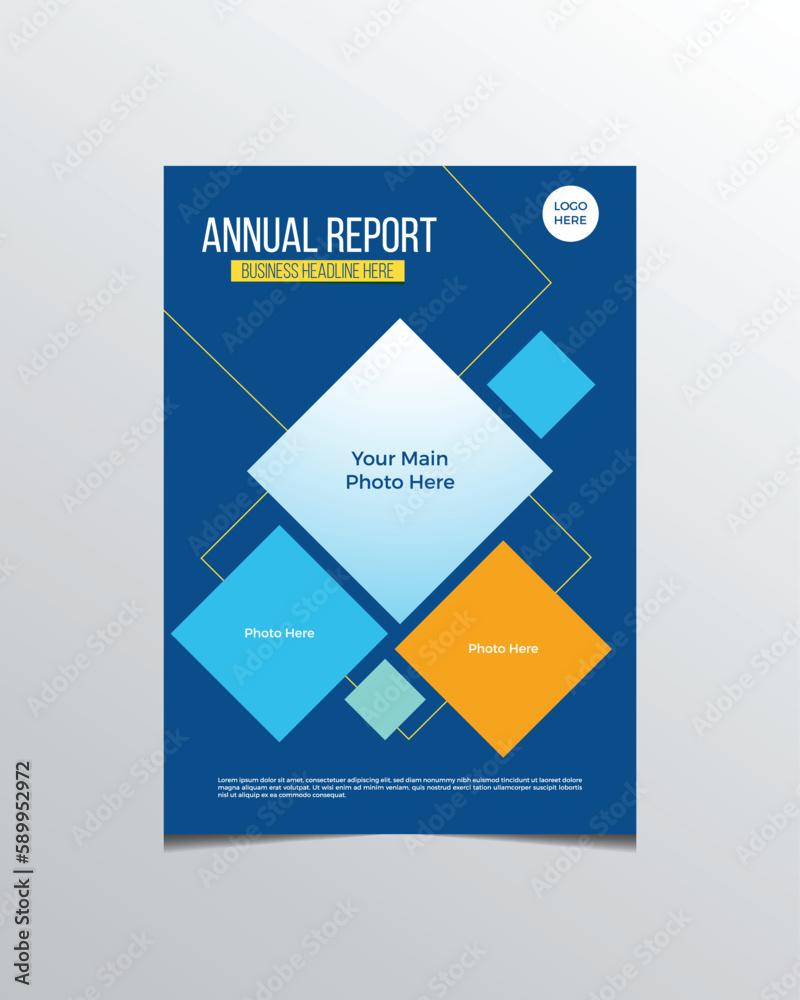 Annual report cover page design, Corporate book cover design A4, Brochure cover page design ...