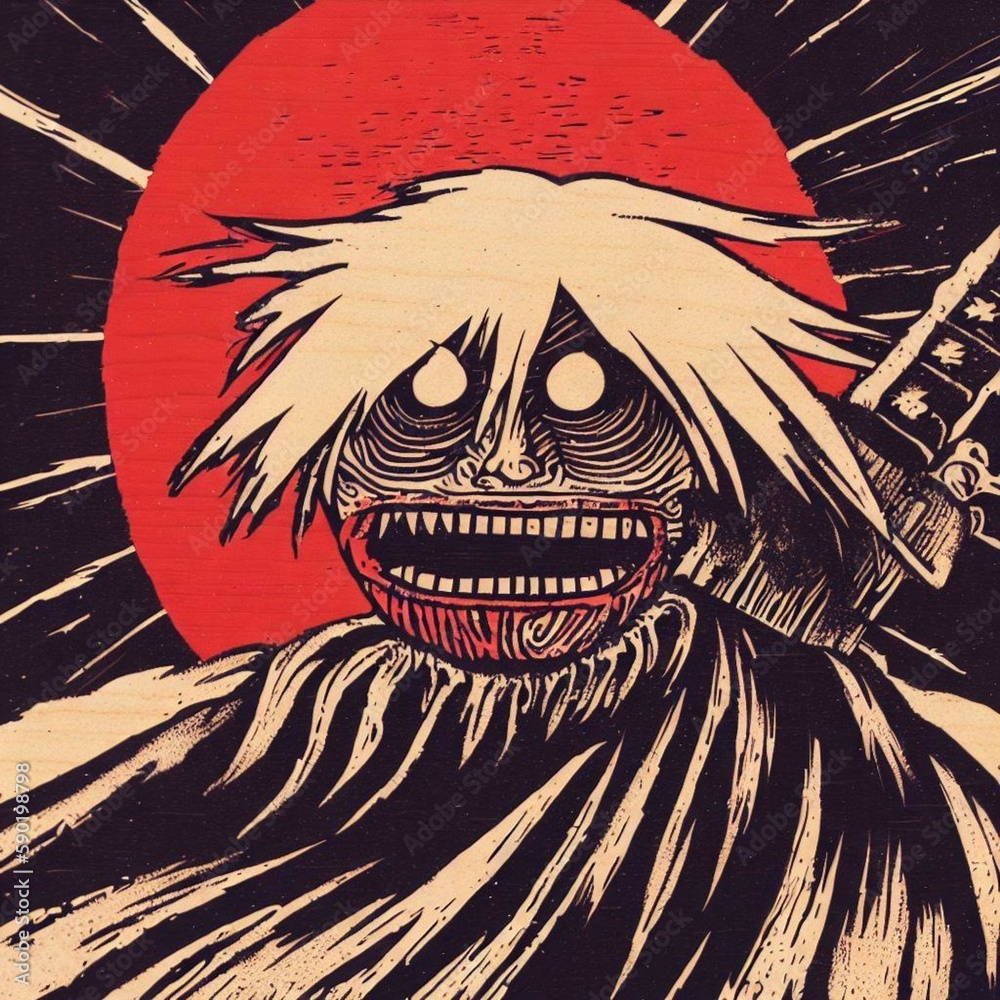 Scary art evil toad frog anime manga monster hellish dark art cookie ...