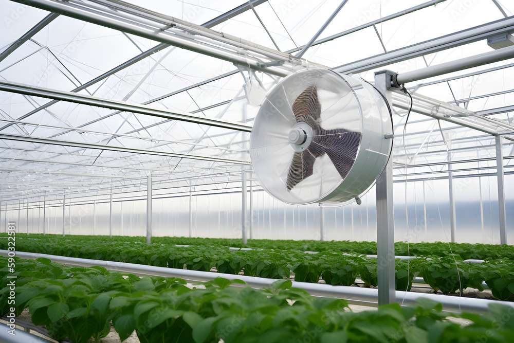 indoor greenhouse agriculture farm air ventilator cooling wind flow ...