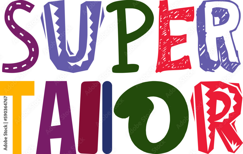 Super Tailor Hand Lettering Illustration for Social Media Post, Poster ...