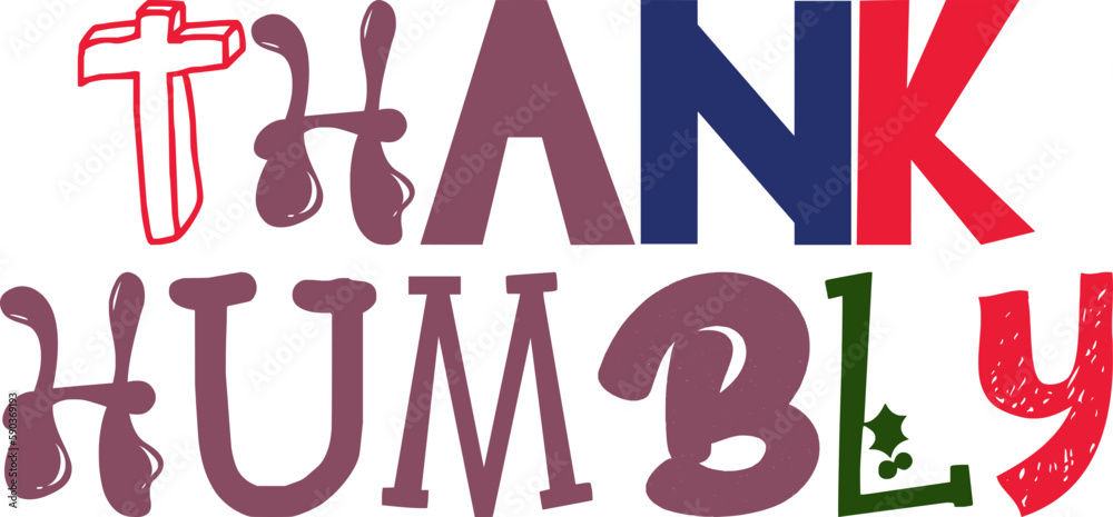 Thank Humbly Calligraphy Illustration for Logo, Sticker , Infographic ...