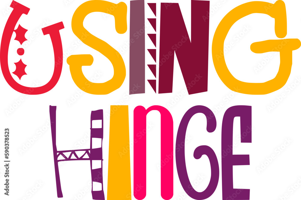 Using Hinge Hand Lettering Illustration for Infographic, Brochure ...