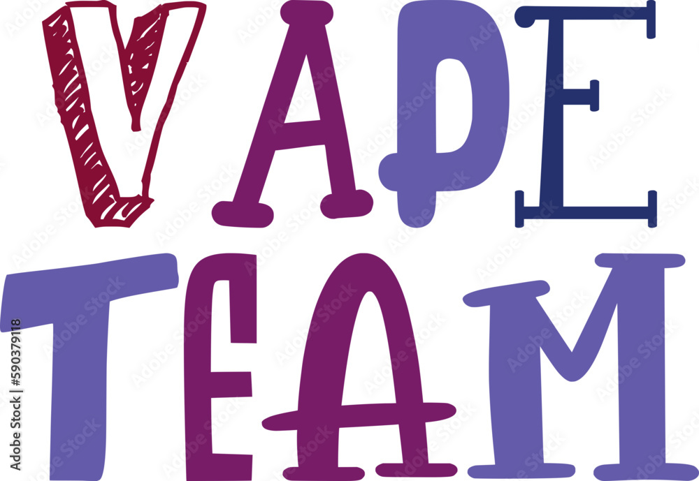 Vape Team Calligraphy Illustration for Flyer, Brochure, T-Shirt Design ...
