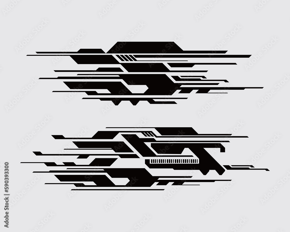 Science Fiction futuristic sci-fi streetwear element poster clip art hi ...