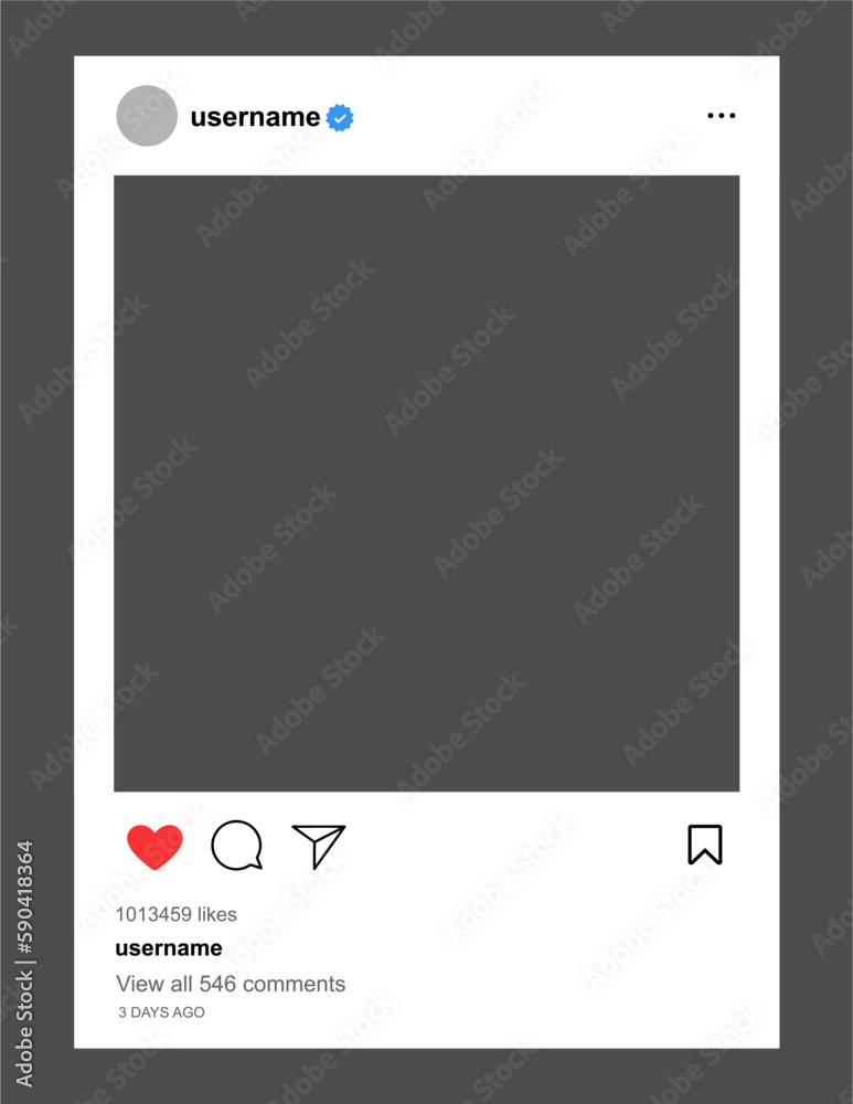 Stock-Vektorgrafik „ Popular Social media instagram Post frame ...