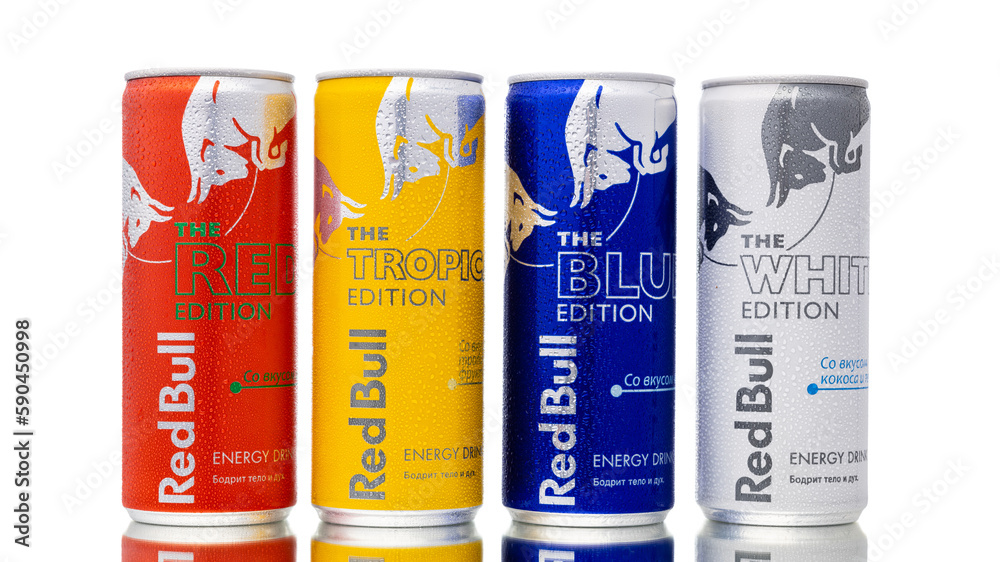 Red Bull Energy Drink Edition Can Isolated On White Background Stock ...