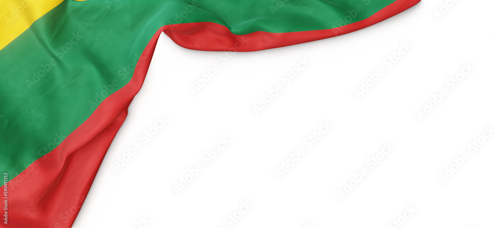 Stock-Illustration „Banner with flag of Lithuania over transparent ...