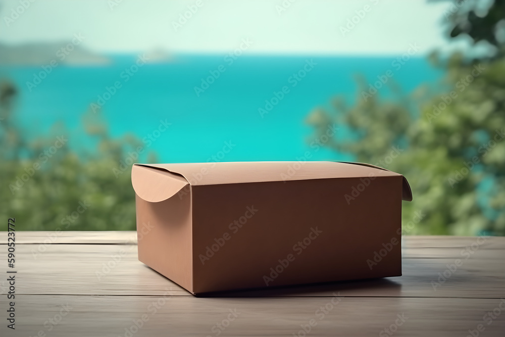 brown kraft lunch box, ecofriendly container delivery for food ...
