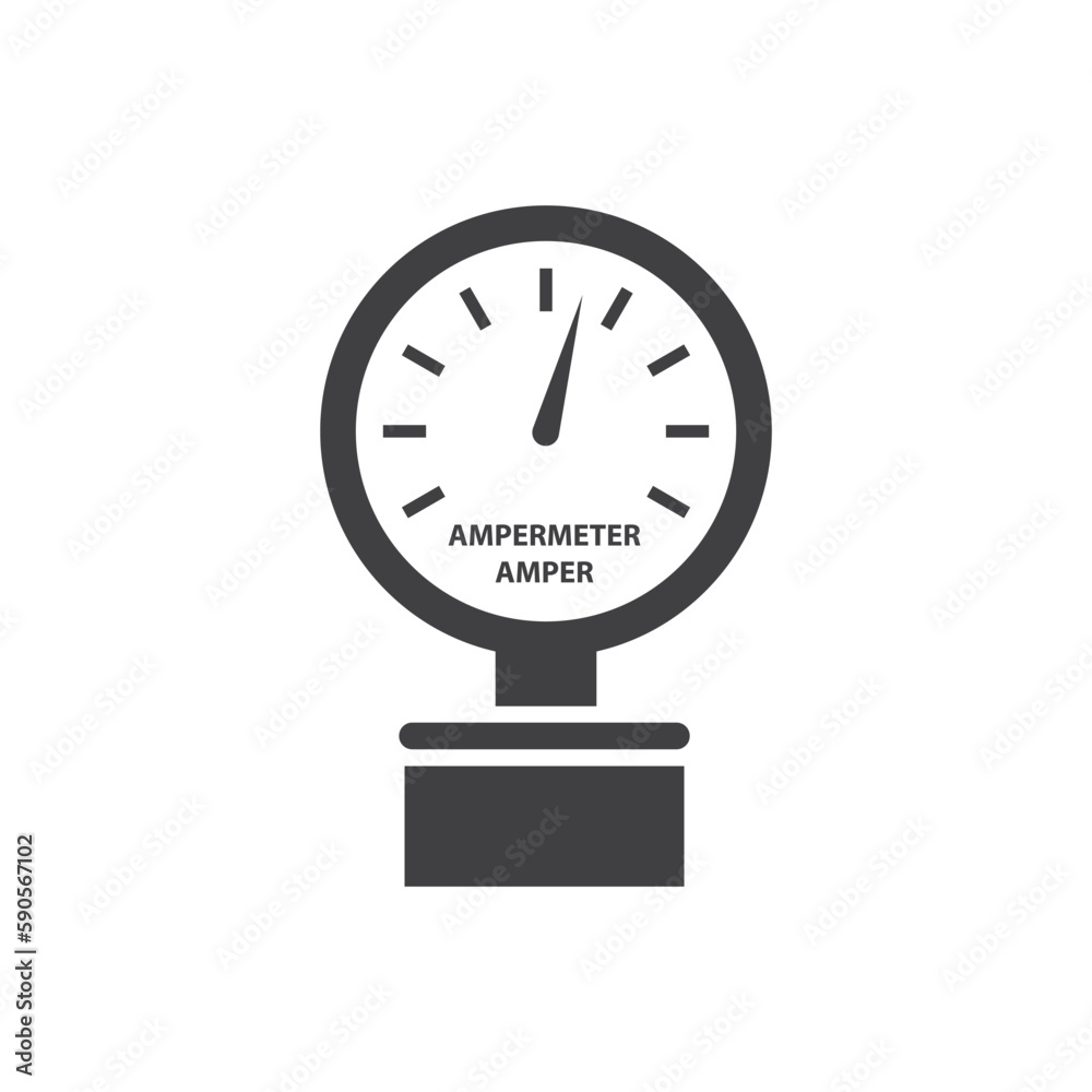 Vector meter icon. Gauge meter sign. Barometer symbol. Circle indicator ...