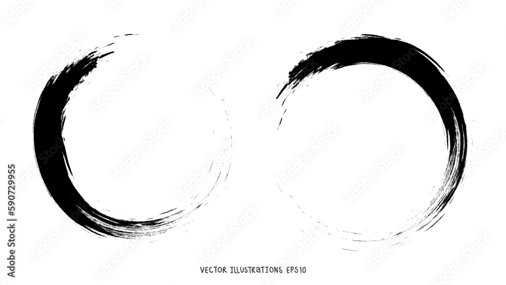 handwritten circle symbol ,hand drawn elements , flat Modern design ...