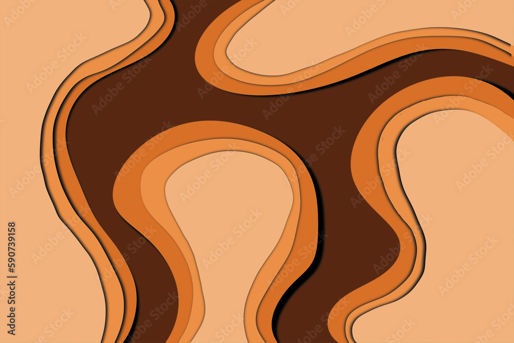 Paper cut background with simple wave shapes. Modern for graphic design ...